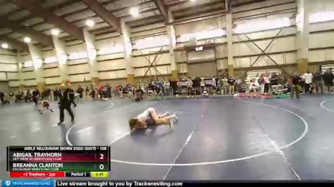138 lbs Cons. Semi - Abigail Trayhorn, Sky View JH Wrestling Club vs ...