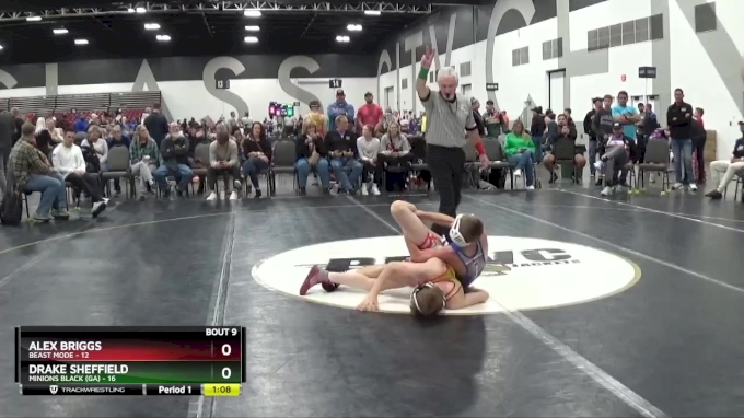 100 lbs 2nd Wrestleback (8 Team) - Alex Briggs, Beast Mode vs Drake Sheffield, Minions Black (GA)