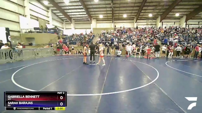 100 lbs Round 1 - Gabriella Bennett, WY vs Sarah Barajas, NV