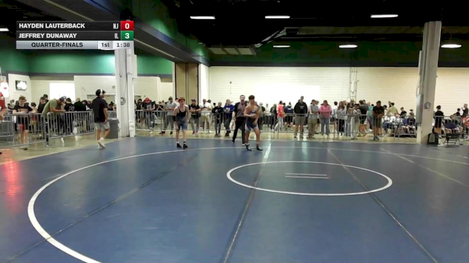 128 lbs Quarterfinal - Hayden Lauterback, NJ vs Jeffrey Dunaway, IL