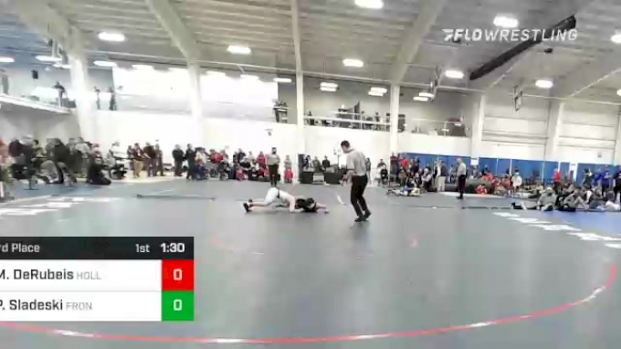 120 lbs 3rd Place - Michael DeRubeis, Holliston vs Payton Sladeski ...