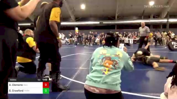120 lbs Round Of 16 - Derrek Clemons, Valley vs Gavin Crawford, Thomas ...