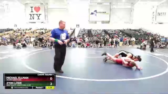 170 lbs Champ. Round 1 - Michael Ellman, Olean Wrestling vs Zyon Lowe ...