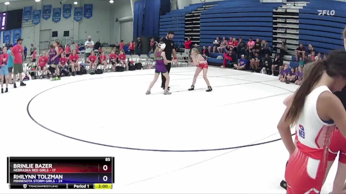 85 lbs Round 4 (6 Team) - Brinlie Bazer, Nebraska Red Girls vs Rhilynn ...
