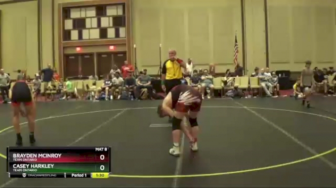 130 lbs Champ. Round 1 - Brayden McInroy, Team Ontario vs Casey Harkley ...