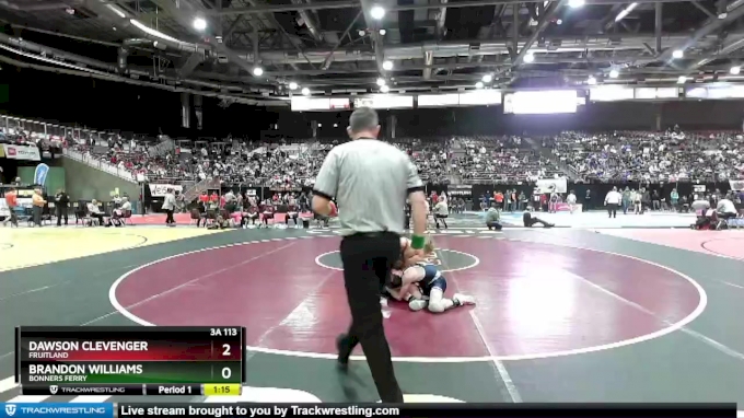 3A 113 lbs Champ. Round 1 - Dawson Clevenger, Fruitland vs Brandon ...