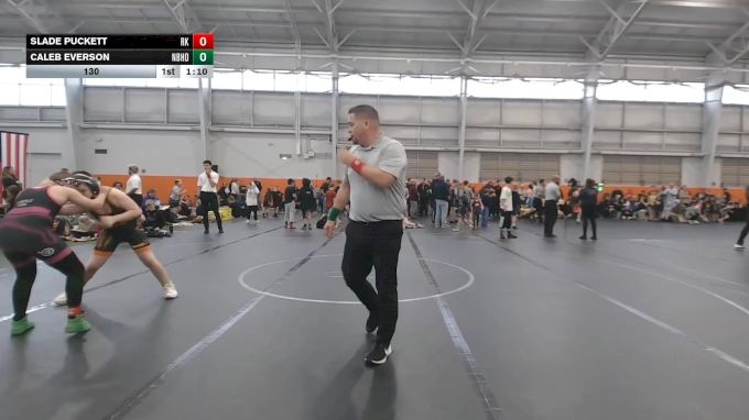 130 lbs Round 1 (4 Team) - Caleb Everson, Neighborhood Wrestling vs ...