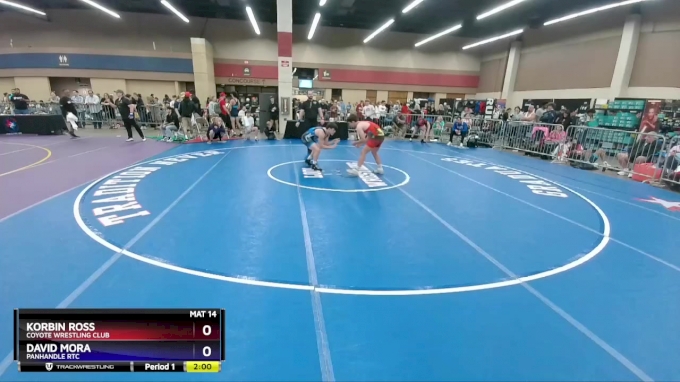 144 lbs Quarterfinal - Korbin Ross, Coyote Wrestling Club vs David Mora ...