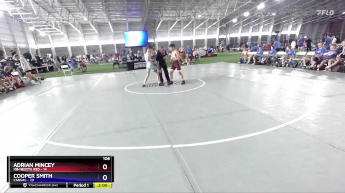 106 lbs 2nd Wrestleback (8 Team) - Adrian Mincey, Minnesota Red vs ...