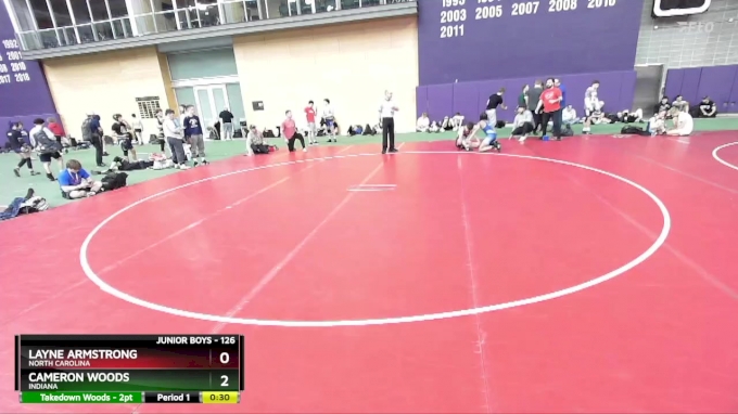 126 lbs Cons. Round 4 - Cameron Woods, Indiana vs Layne Armstrong ...
