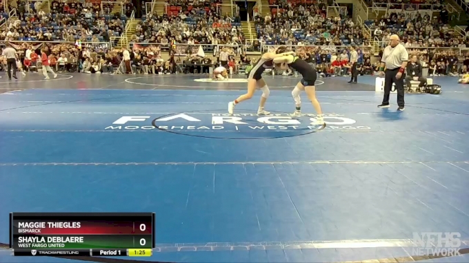 124 lbs Semifinal - Maggie Thiegles, Bismarck vs Shayla DeBlaere, West ...