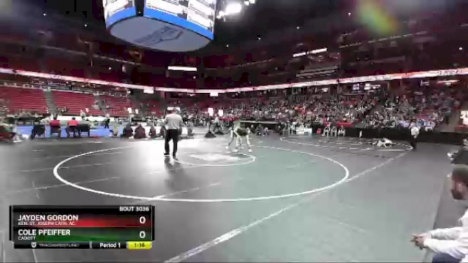 D3-160 lbs Champ. Round 1 - Cole Pfeiffer, Cadott vs Jayden Gordon, Ken ...