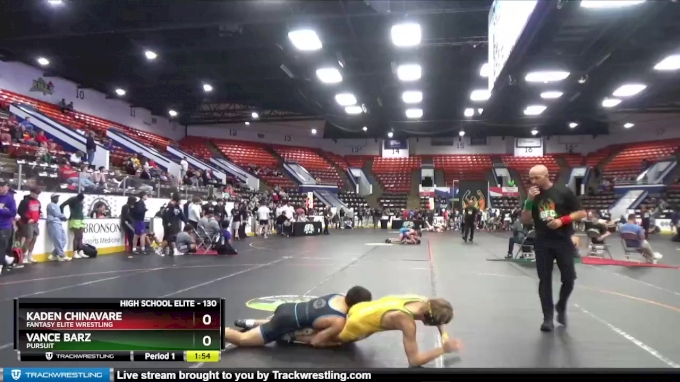 130 lbs Champ. Round 2 - Vance Barz, Pursuit vs Kaden Chinavare ...