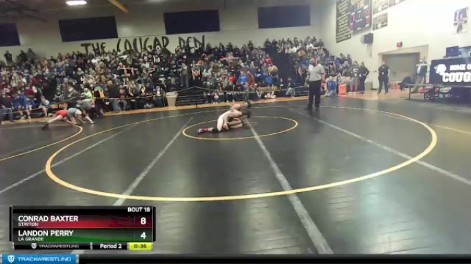 120 lbs Champ. Round 1 - Conrad Baxter, Stayton vs Landon Perry, La Grande