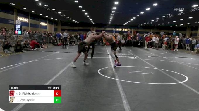 184 lbs C Of 8 #1 - Dylan Fishback, NC State vs James Rowley, Purdue