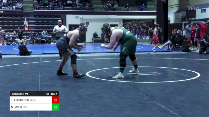 285 lbs Consi Of 8 #1 - Tristen Hitchcock, Army vs Nick West, Michigan ...