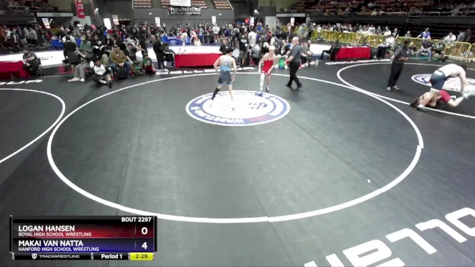 113 lbs Champ. Round 2 - Logan Hansen, Royal High School Wrestling vs ...