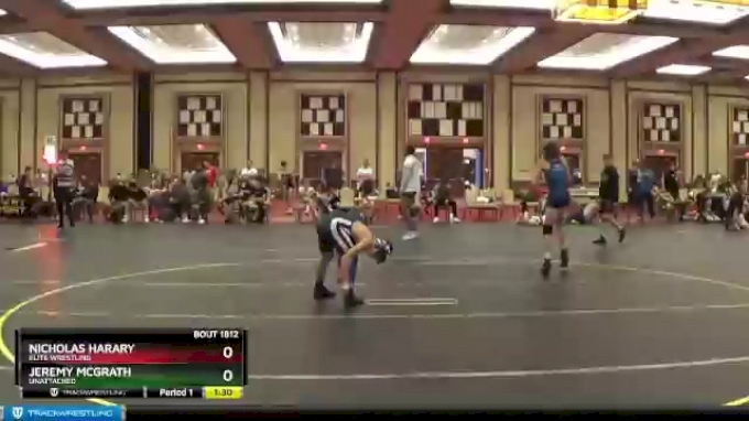 100 lbs Quarterfinal - Jeremy Mcgrath, Unattached vs Nicholas Harary ...