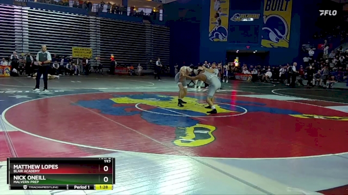 132 lbs Semifinal - Matthew Lopes, Blair Academy vs Nick Oneill ...