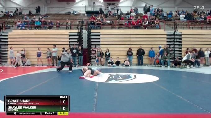 115 lbs 7th Place Match - Shaylee Walker, Western vs Grace Sharp, Carmel USA Wrestling Club