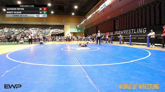61 lbs Consi Of 8 #1 - Jackson Reyes, Red Wave Wrestling vs Rhett Olson ...