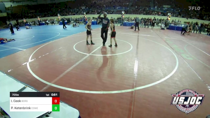 70 lbs Consi Of 4 - Isaiah Cook, Borger Youth Wrestling vs Paige ...