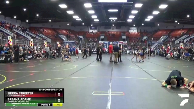 76 lbs Cons. Semi - Sierra Streeter, Cedar Springs WC vs Breana Adame ...
