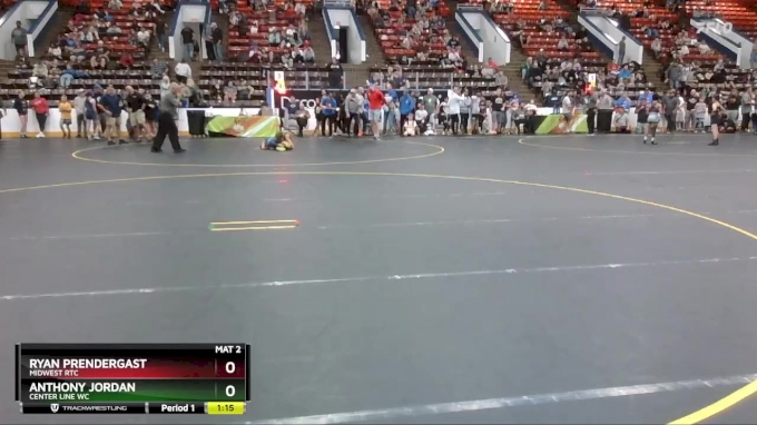 105 lbs Quarterfinal - Anthony Jordan, Center Line WC vs Ryan ...