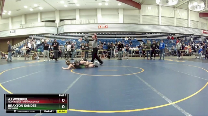 92 lbs Champ. Round 1 - Braxton Sandee, Michigan vs Aj Woerpel, Team ...