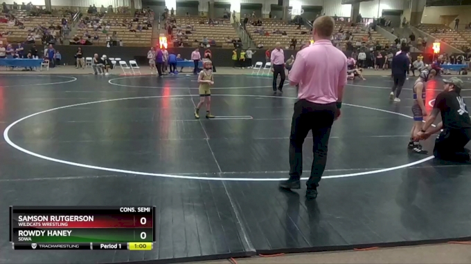 60 lbs Cons. Semi - Samson Rutgerson, Wildcats Wrestling vs Rowdy Haney ...