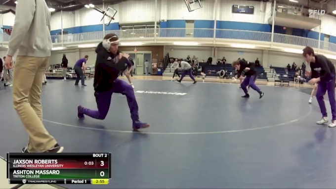 141 lbs Champ. Round 1 - Jaxson Roberts, Illinois Wesleyan University ...