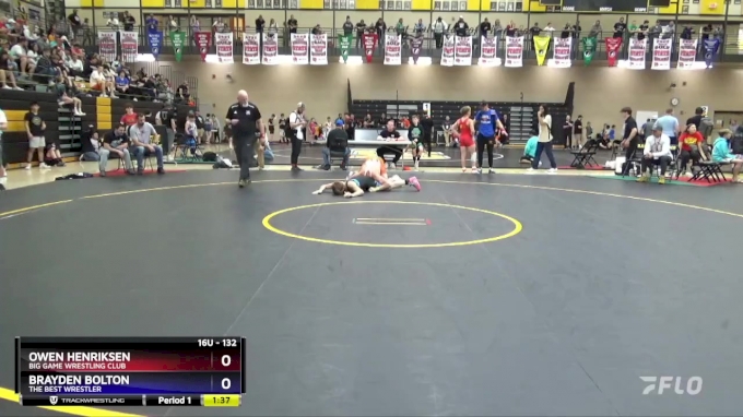 132 lbs Champ. Round 1 - Owen Henriksen, Big Game Wrestling Club vs Brayden Bolton, The Best ...