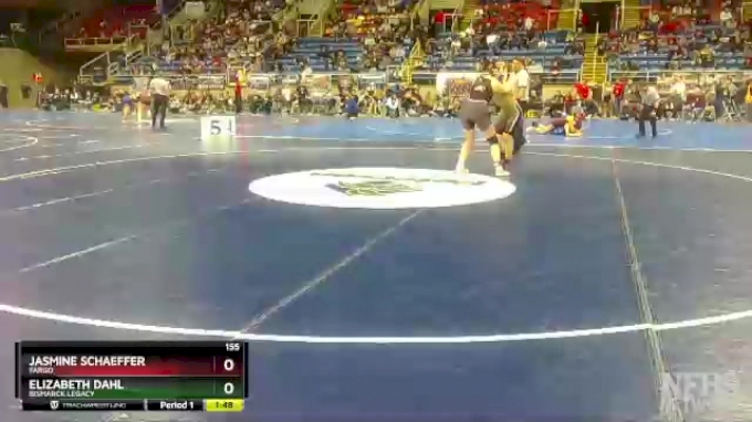 155 lbs Champ. Round 1 - Elizabeth Dahl, Bismarck Legacy vs Jasmine ...