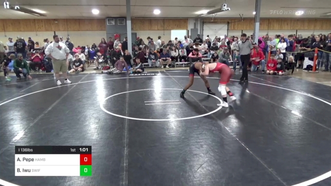 I 136 lbs Round Of 16 - Aiden Pepe, Hamburg vs Brandon Iwu, Swiftwater