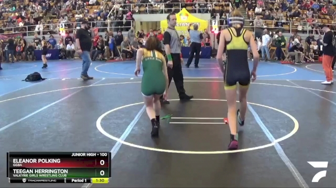 100 lbs Semifinal - Teegan Herrington, Valkyrie Girls Wrestling Club vs ...