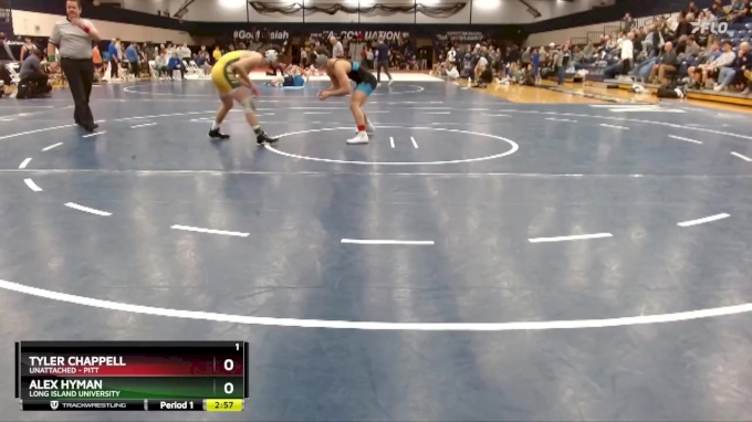 125 lbs Quarterfinal - Alex Hyman, Long Island University vs Tyler ...