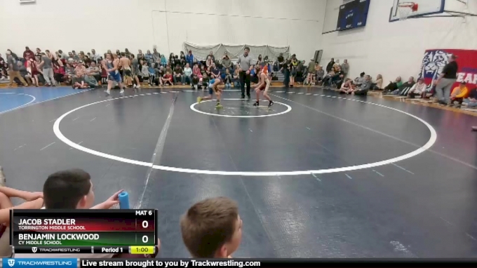 58-65 lbs Round 2 - Benjamin Lockwood, CY Middle School vs Jacob ...