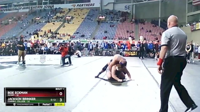 285 lbs Finals (2 Team) - Jackson Brinker, Cornell College vs Boe ...