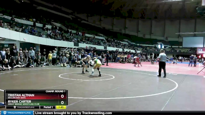 110 lbs Champ. Round 1 - Ryker Carter, Great Bridge Wrestling Club vs ...