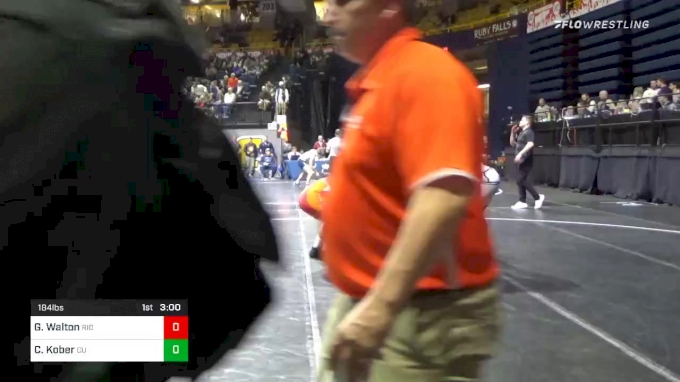 184 lbs Prelims - George Walton, Rider vs Chris Kober, Campbell