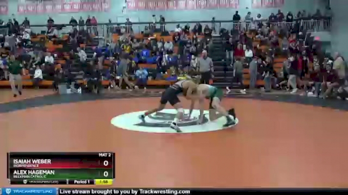 145 lbs Quarterfinal - Alex Hageman, Beckman Catholic vs Isaiah Weber ...