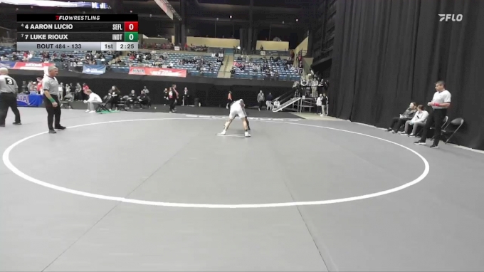 133 lbs Cons. Semi - 7 Luke Rioux, Indiana Tech vs 4 Aaron Lucio ...
