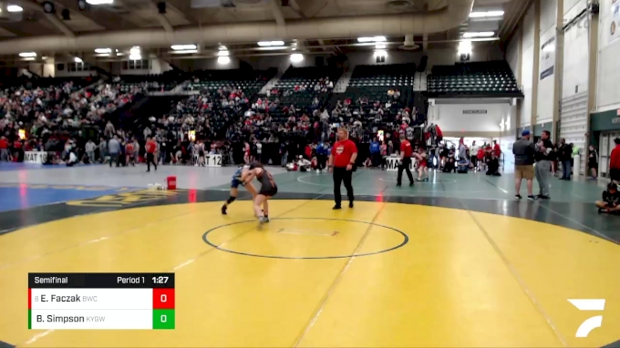 92-100 lbs Semifinal - Emma Faczak, Bennett Wrestling Club vs Brooklyn ...