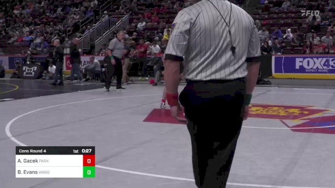 189 lbs Cons Round 4 - Adrian Gacek, Parkland vs Brody Evans, Waynesburg