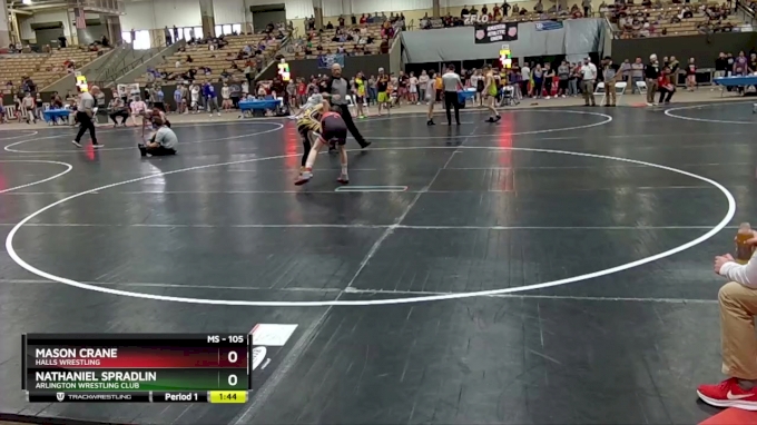 105 lbs Cons. Round 2 - Nathaniel Spradlin, Arlington Wrestling Club vs ...