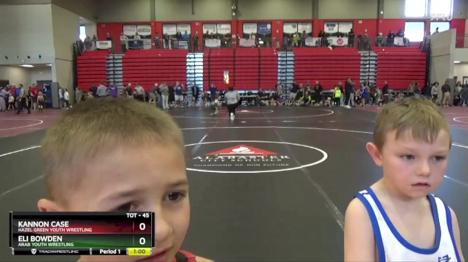 45 lbs Cons. Round 1 - Kannon Case, Hazel Green Youth Wrestling vs Eli ...