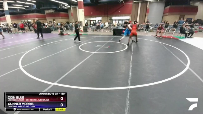 150 lbs Cons. Round 2 - Zion Blue, Lake Highlands High School Wrestling ...