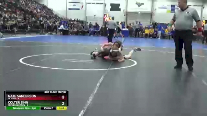 106 lbs Finals (8 Team) - Nate Sanderson, Pender vs Colter Sinn, Thayer ...