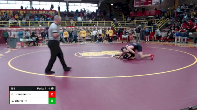 195 lbs Semifinal - Luke Hansen, Roncalli vs Jaylen Young, Perry Meridian