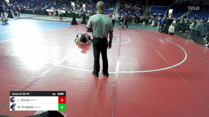 126 lbs Consi Of 32 #1 - Liam Christ, Brookline vs Matteo Frabetti, Belmont